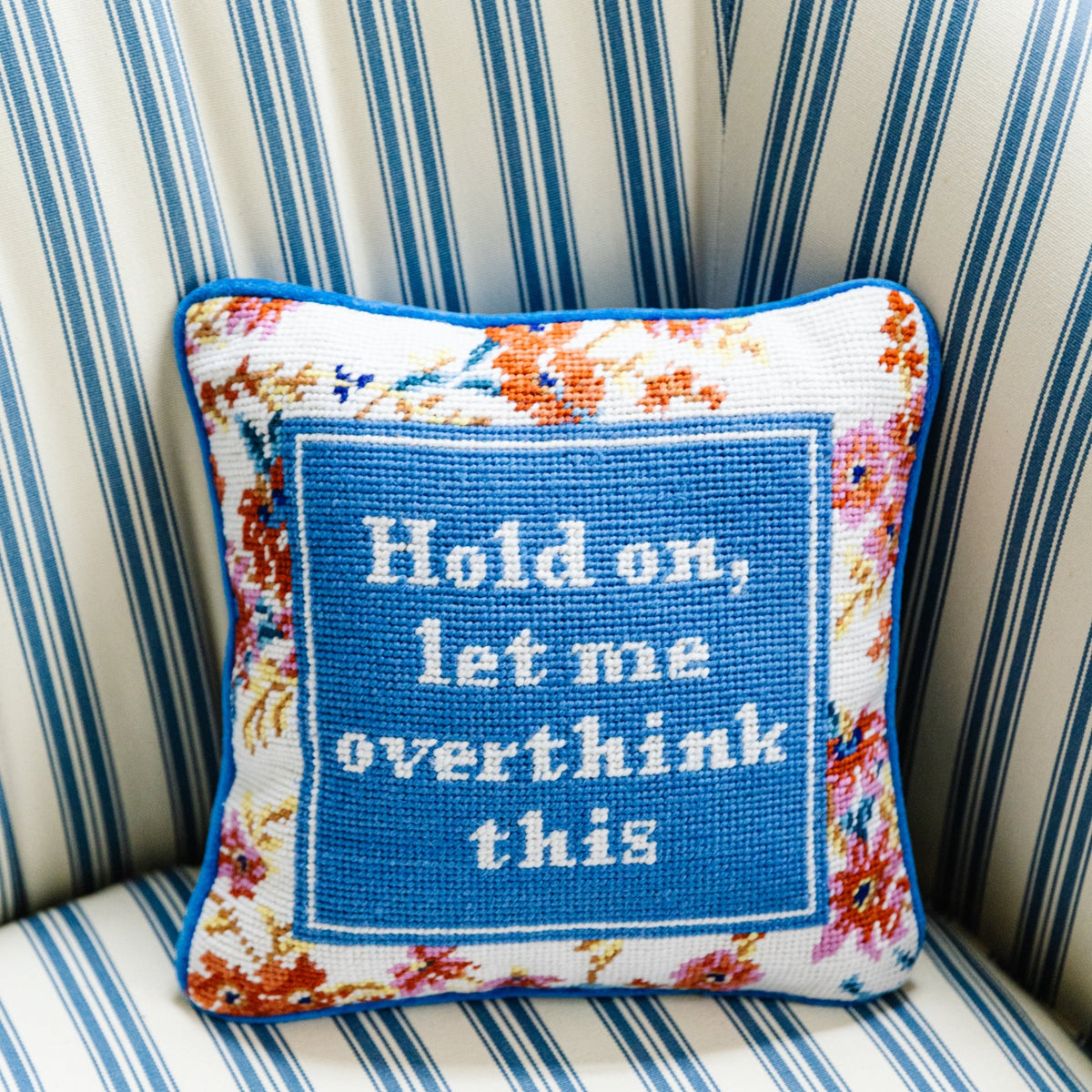 Furbish Studio - Overthink Needlepoint Pillow