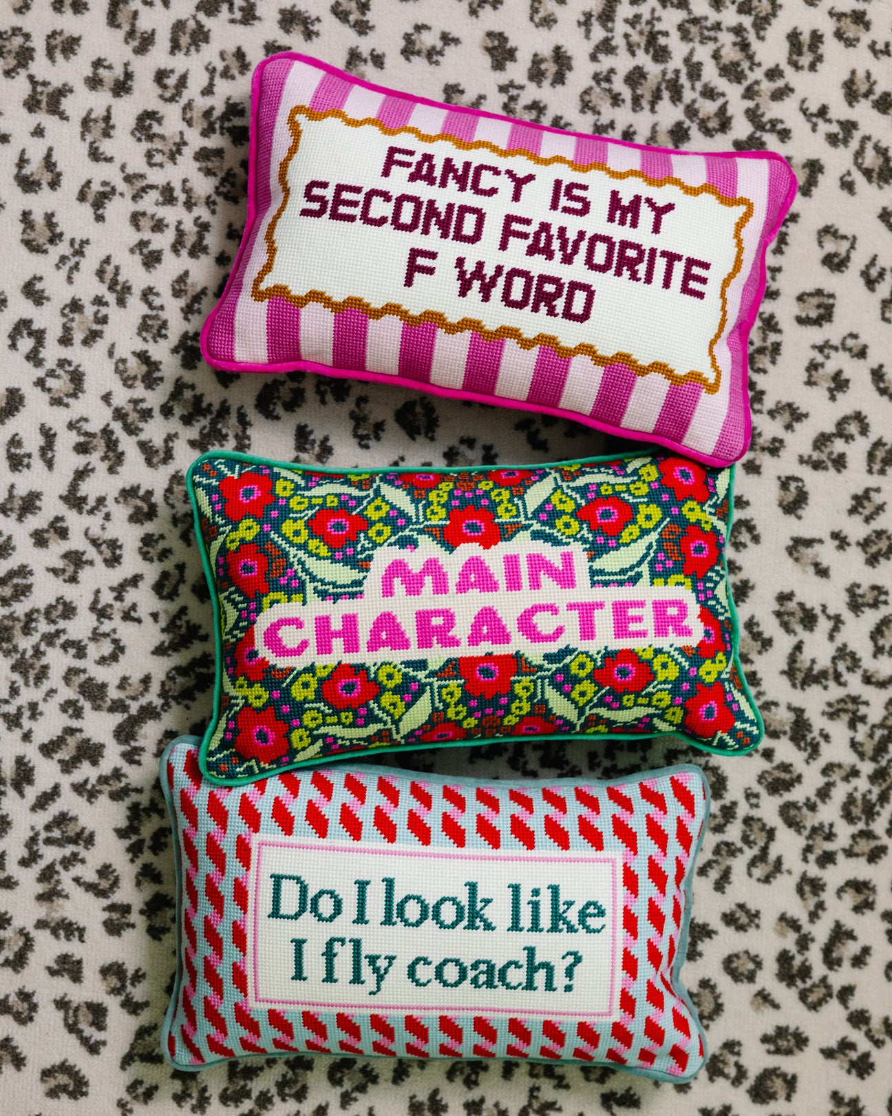Fancy Needlepoint Pillow - Furbish Studio