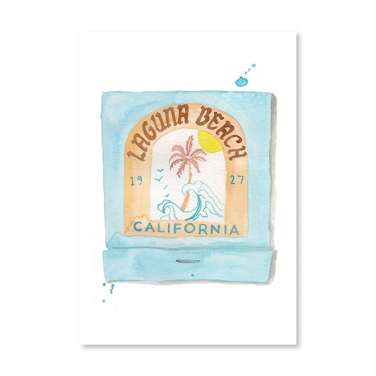 Furbish Studio - Laguna Beach Matchbook Watercolor Print